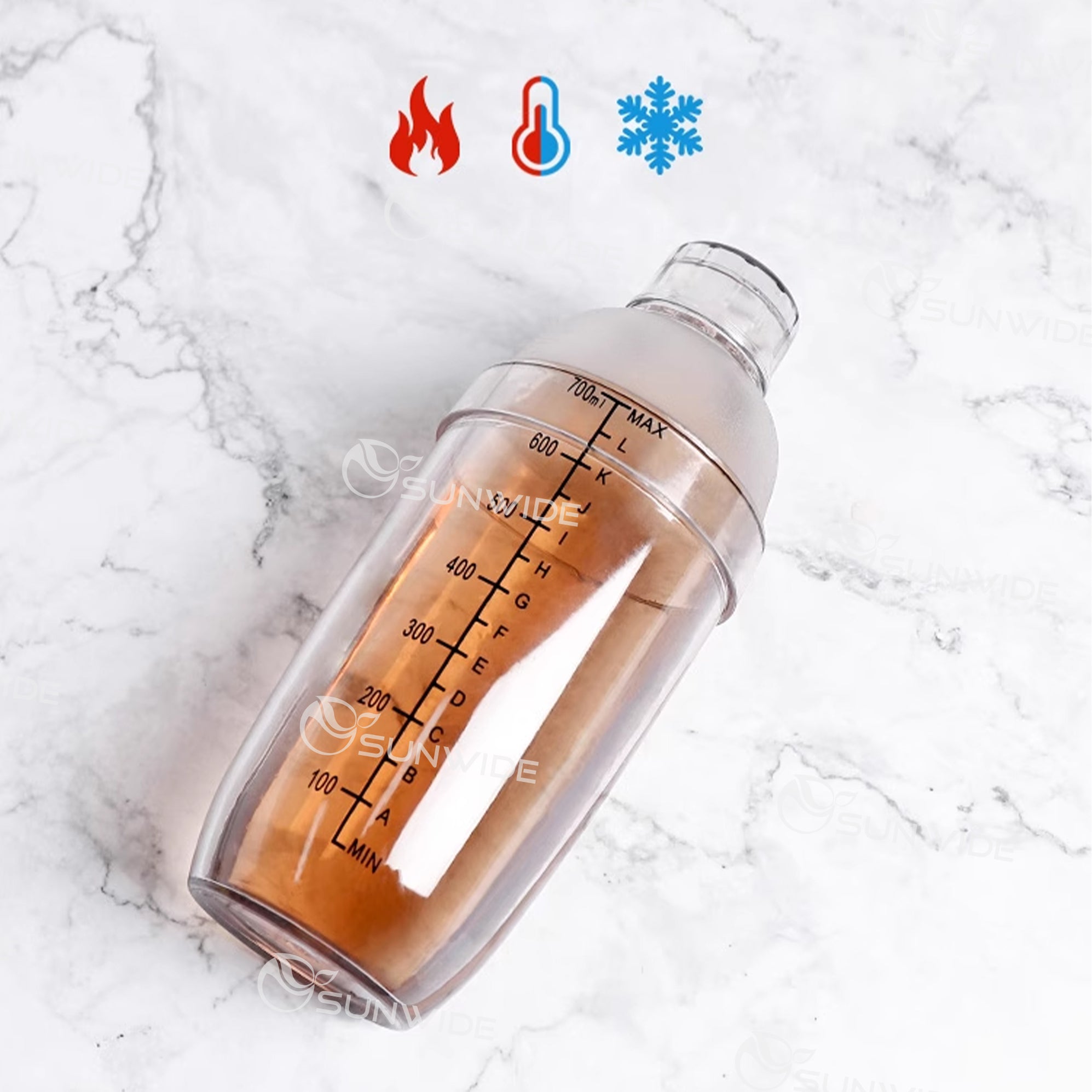 Transparent PC Shaker 1000ml — Sunwide Bubble Tea